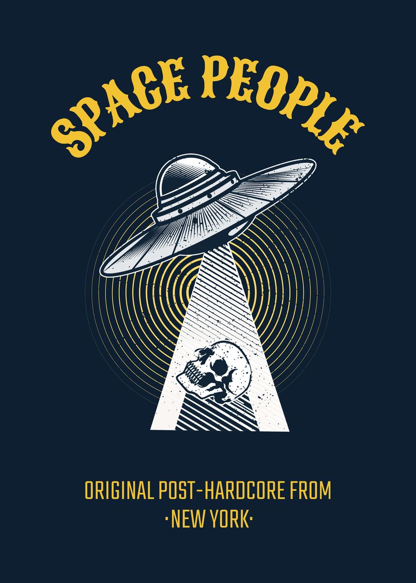'Space people New York' Poster by Lucky Art | Displate
