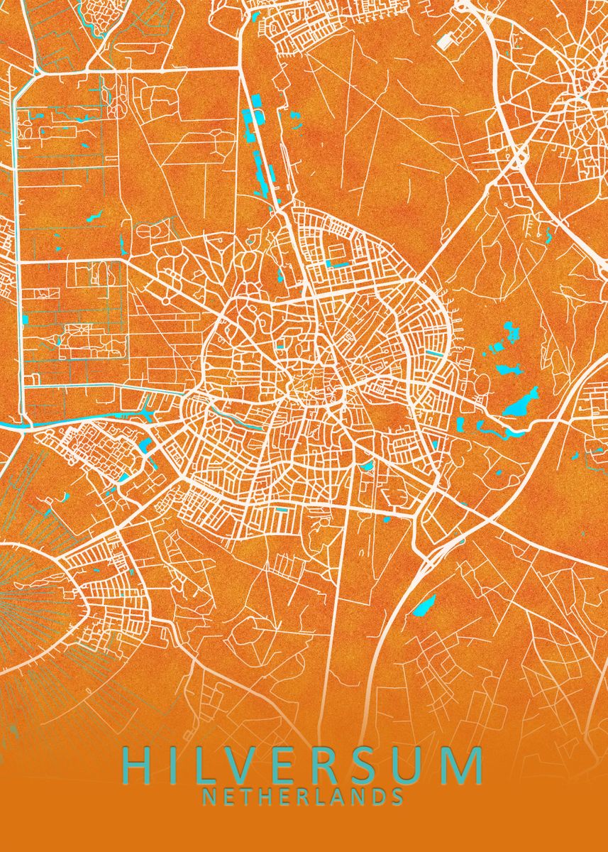 'Hilversum Netherlands City' Poster, picture, metal print, paint by ...