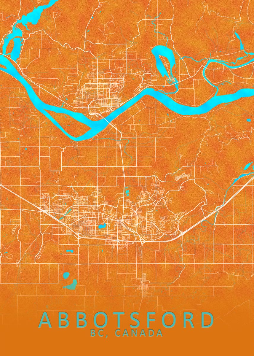 'Abbotsford BC Canada City' Poster, picture, metal print, paint by City ...