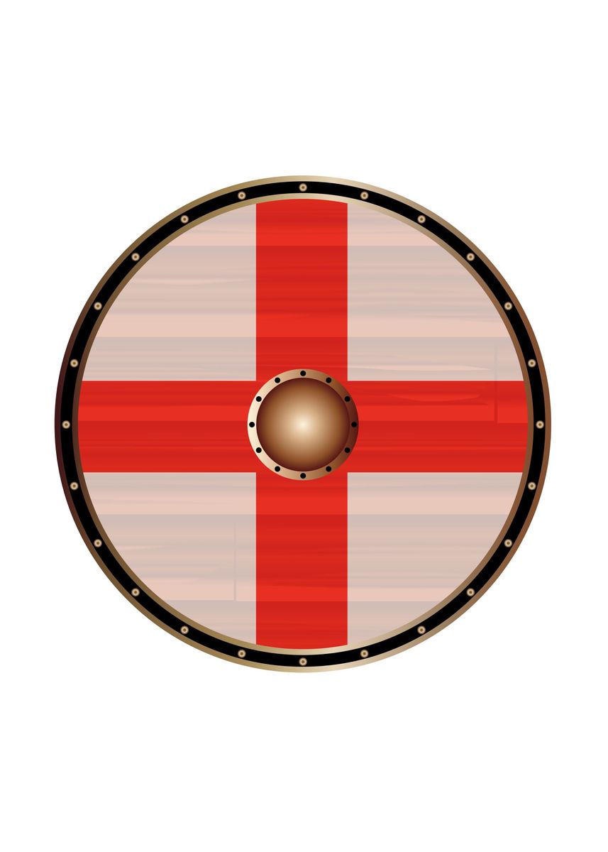 'England Flag Shield' Poster, picture, metal print, paint by HomeStead ...