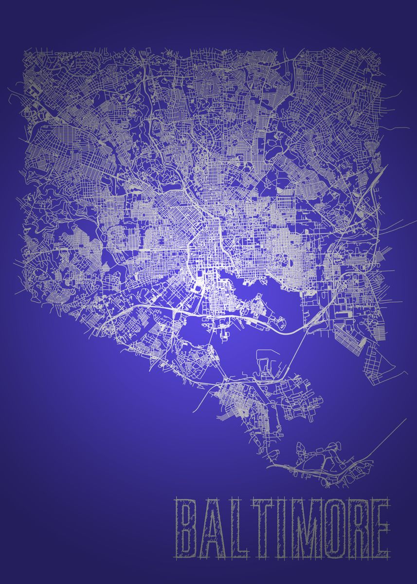 'Baltimore' Poster by Olek | Displate