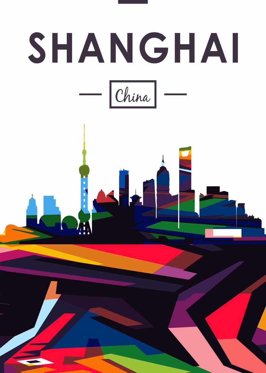 'Shanghai china' Poster, picture, metal print, paint by Ziartz Poster ...