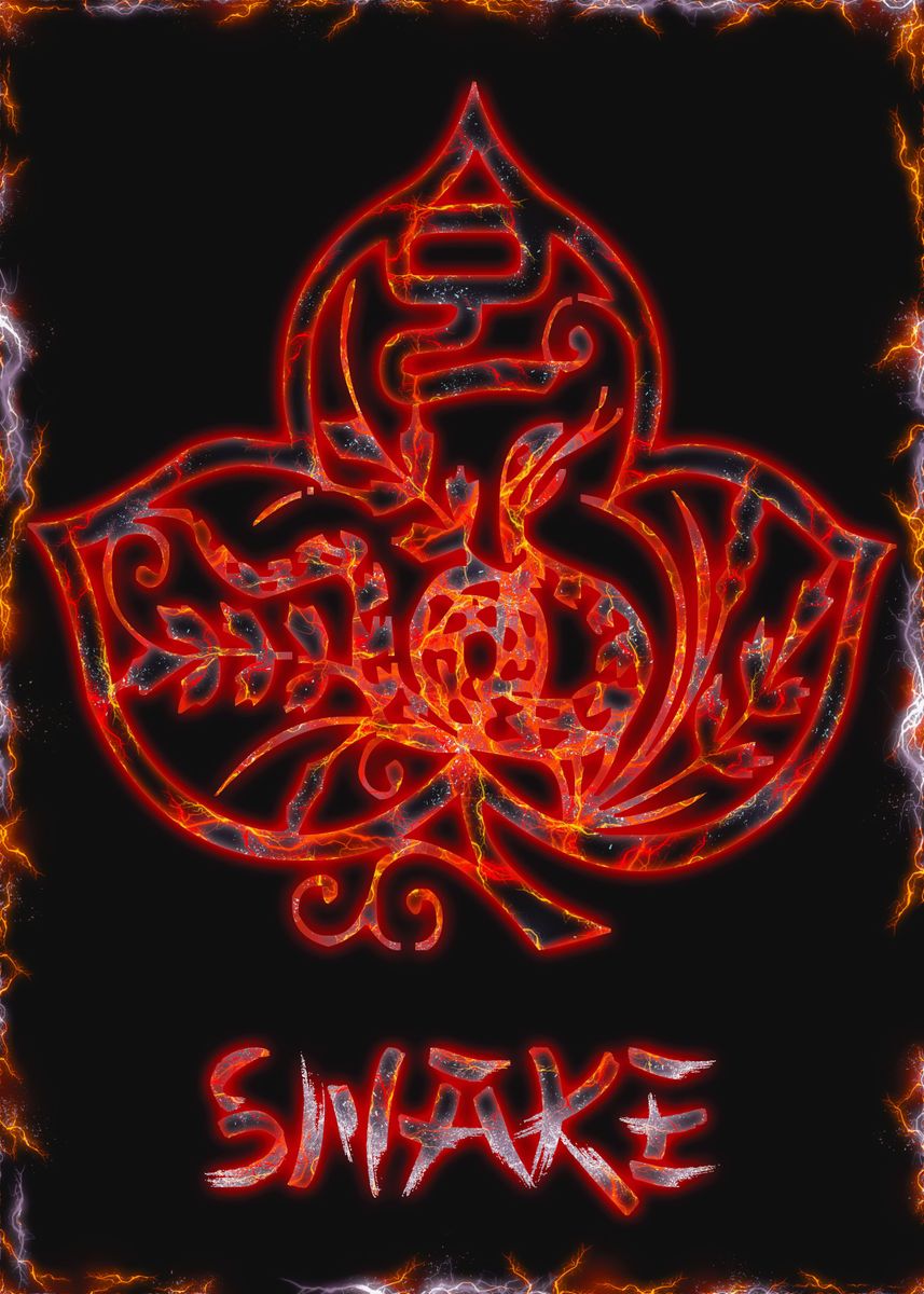 'Snake Chinese Zodiac Signs' Poster, picture, metal print, paint by ...