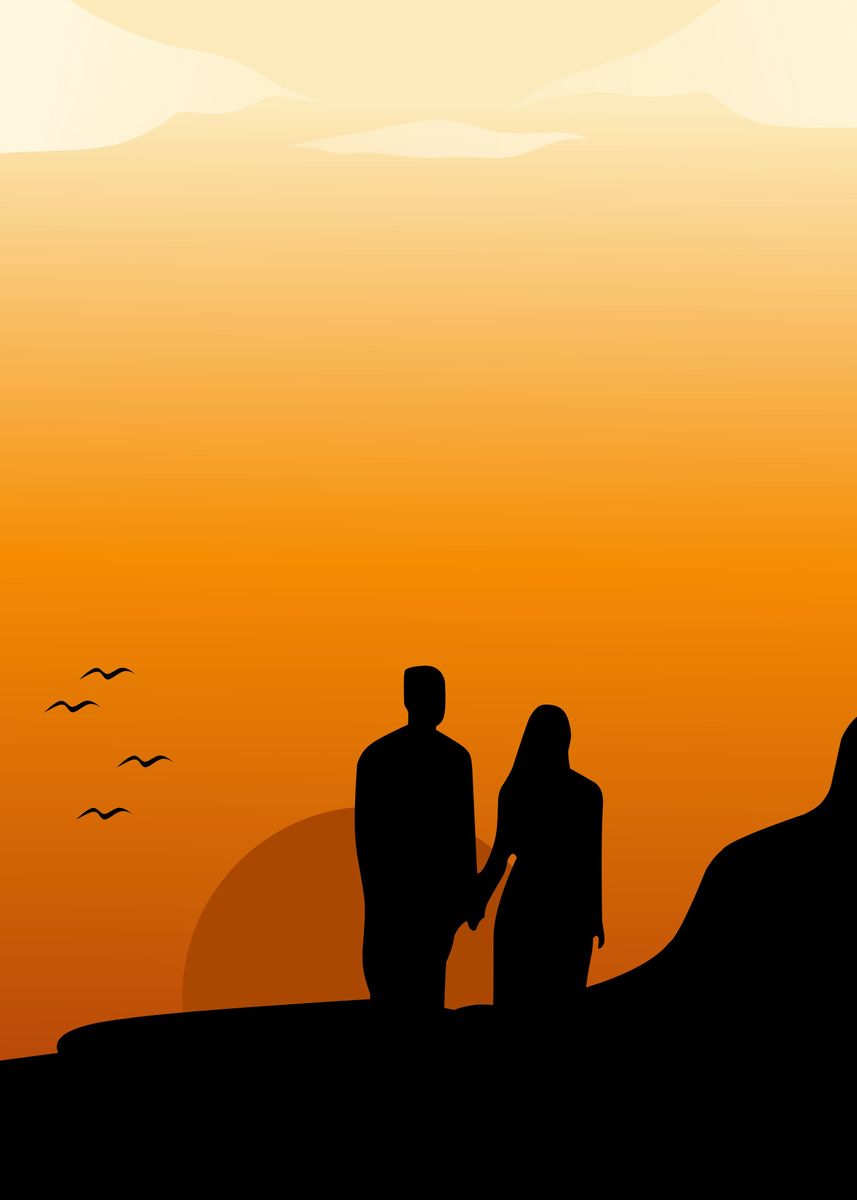 'Sunset' Poster by Ahmadart Potrait | Displate