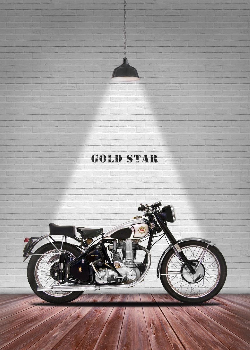 'BSA Gold Star 1952' Poster, picture, metal print, paint by RogueDesign ...