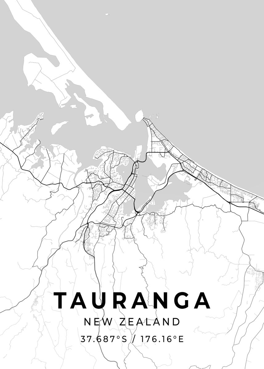 'Tauranga New Zealand' Poster, picture, metal print, paint by ...