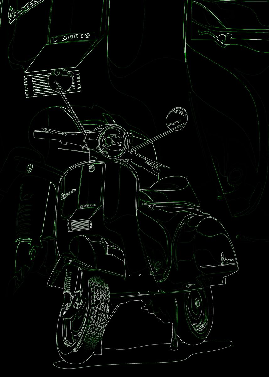 'Scooter' Poster by Ahmadart Potrait | Displate