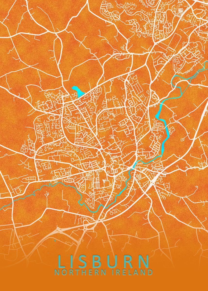 'Lisburn Northern Ireland' Poster, picture, metal print, paint by City ...