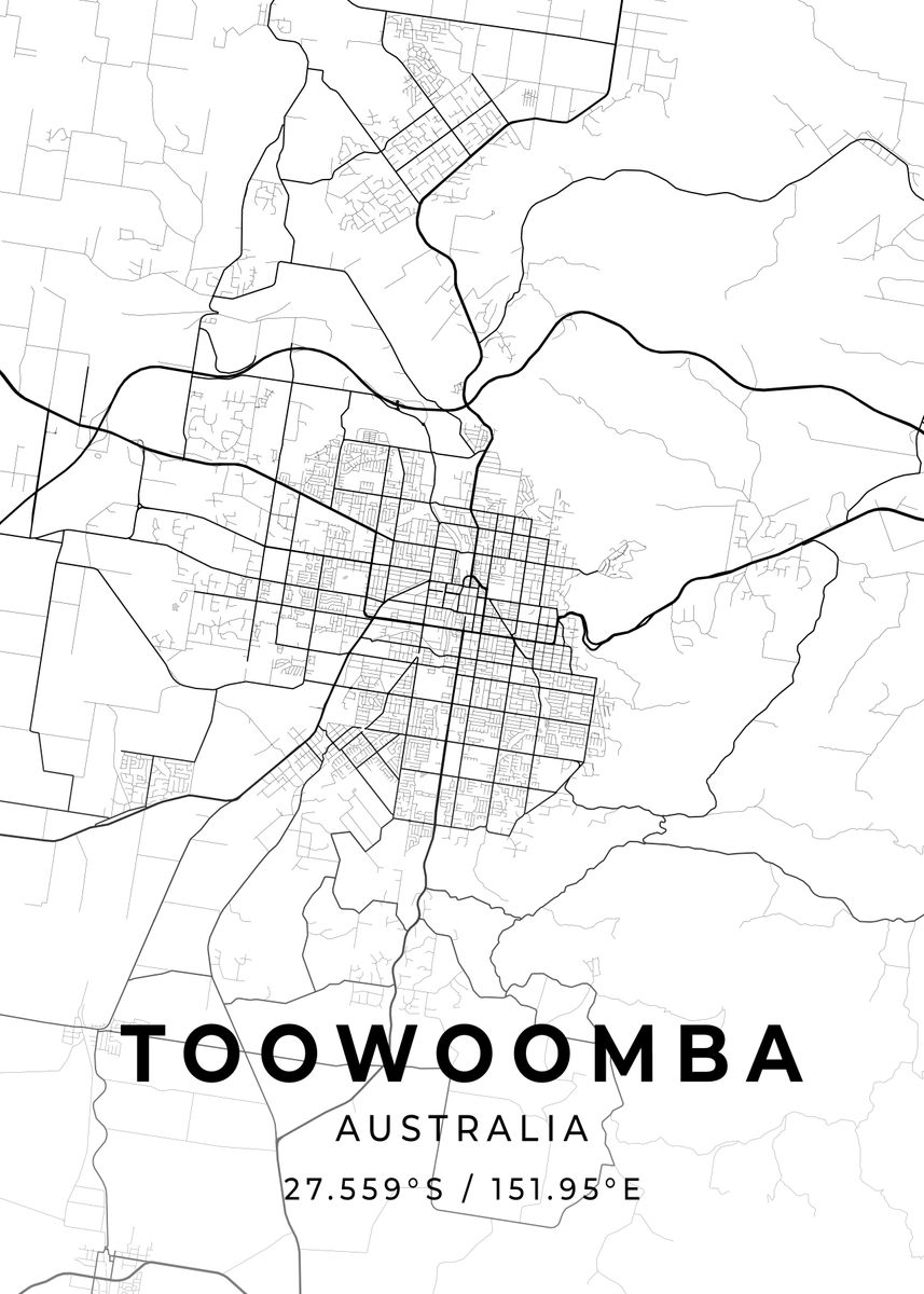 'Toowoomba Australia' Poster, picture, metal print, paint by Conceptual ...
