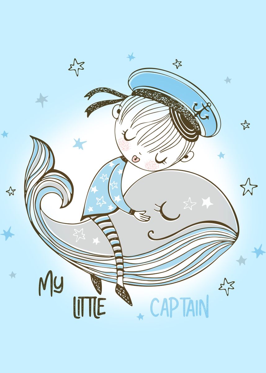 'little sailor boy' Poster, picture, metal print, paint by Queensy ...