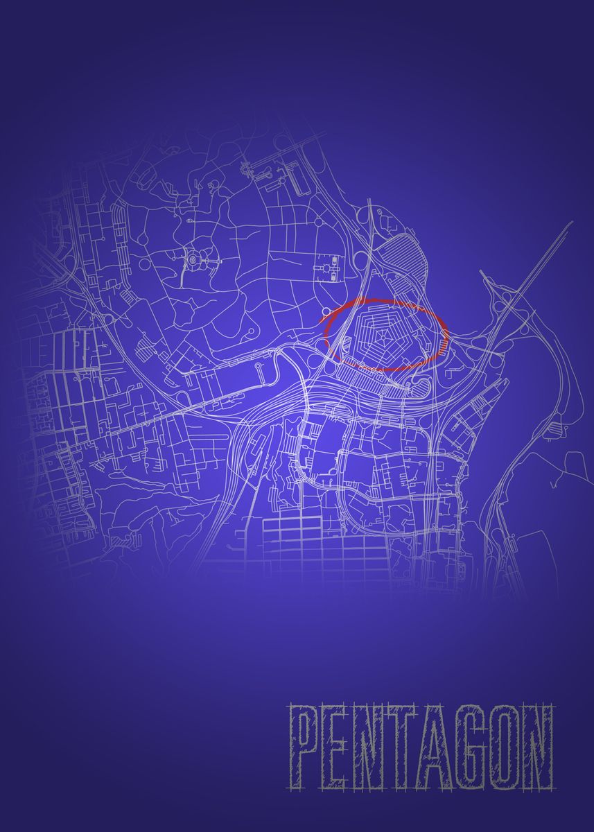 'Pentagon' Poster, picture, metal print, paint by Olek | Displate