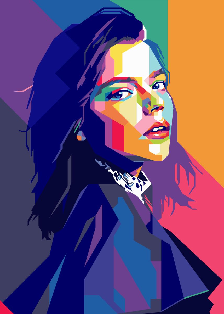 'Anya Taylor Joy WPAP' Poster, picture, metal print, paint by Laksana ...