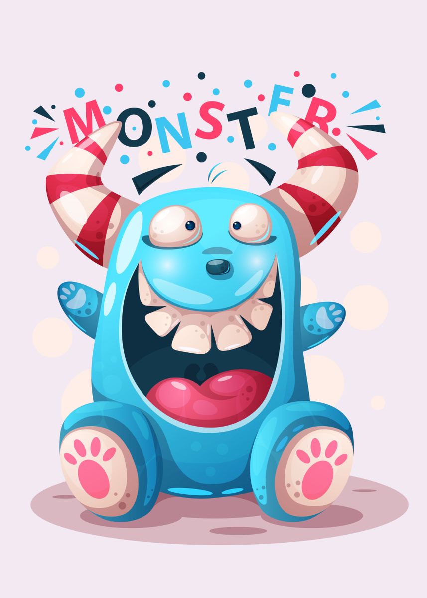 'Crazy monster' Poster, picture, metal print, paint by Queensy Collin ...