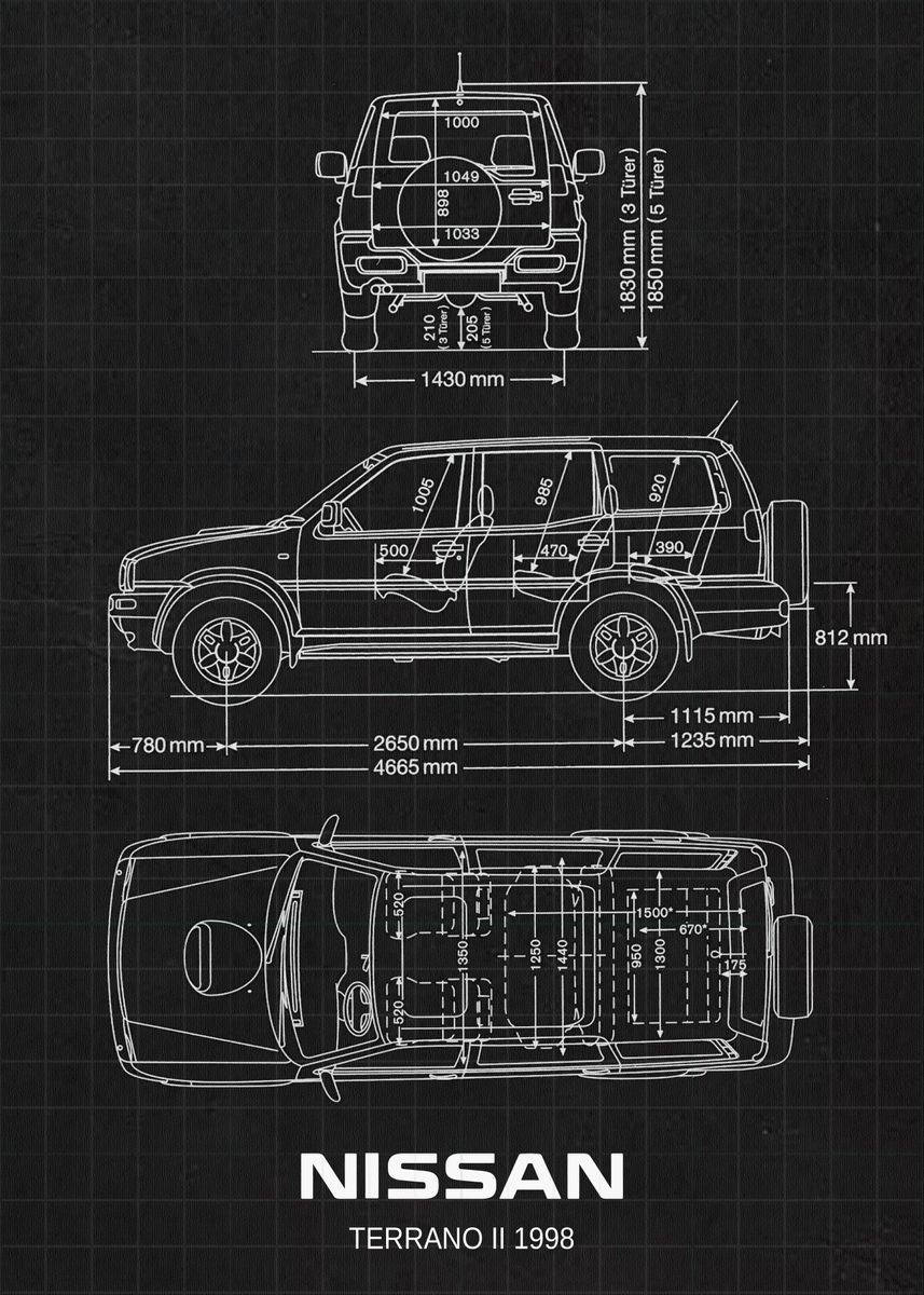 'Nissan Terrano II 1998' Poster, picture, metal print, paint by DAVID ...