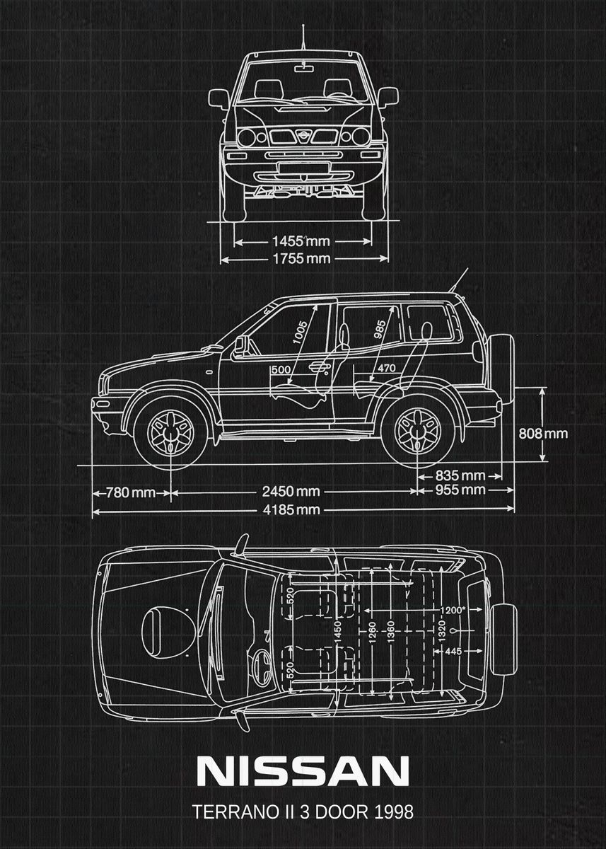 'Nissan Terrano II 3 DOOR 1' Poster by MICHAEL BRUNS PLATES | Displate