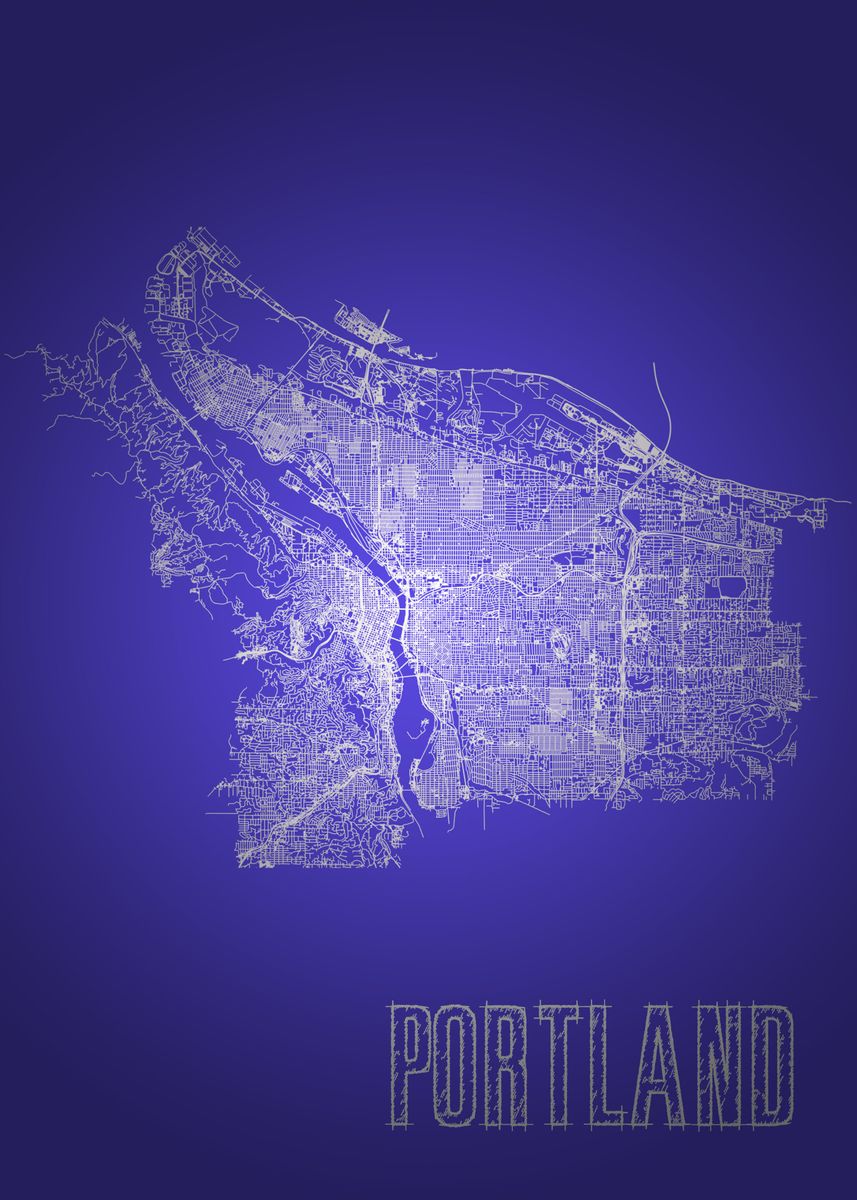 'Portland' Poster by Olek | Displate