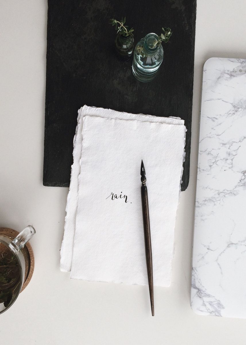 'fountain pen text' Poster, picture, metal print, paint by DheYa Art ...