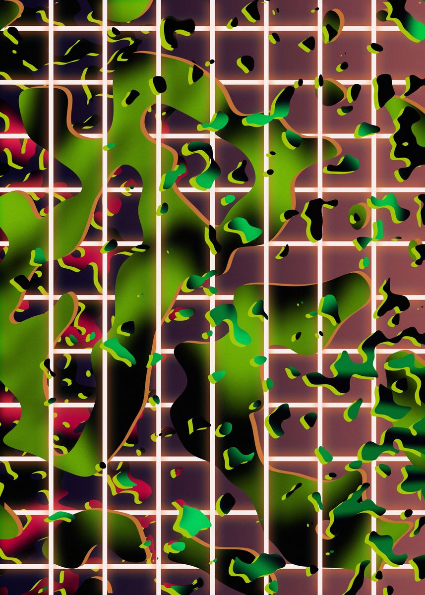 'Conceptual Grid' Poster, picture, metal print, paint by Pareidolia ...