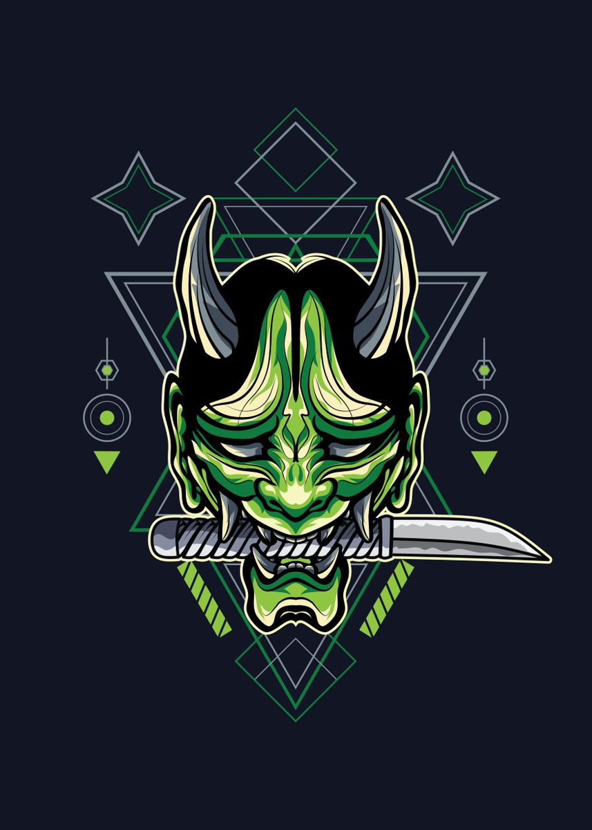 'Oni sword illustration' Poster, picture, metal print, paint by achmad ...