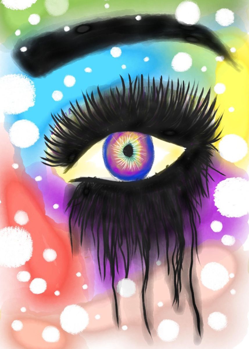 'black bleeding eye' Poster by Noora | Displate