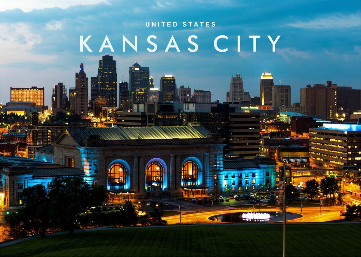 'Kansas City night view' Poster by Ez Photography | Displate