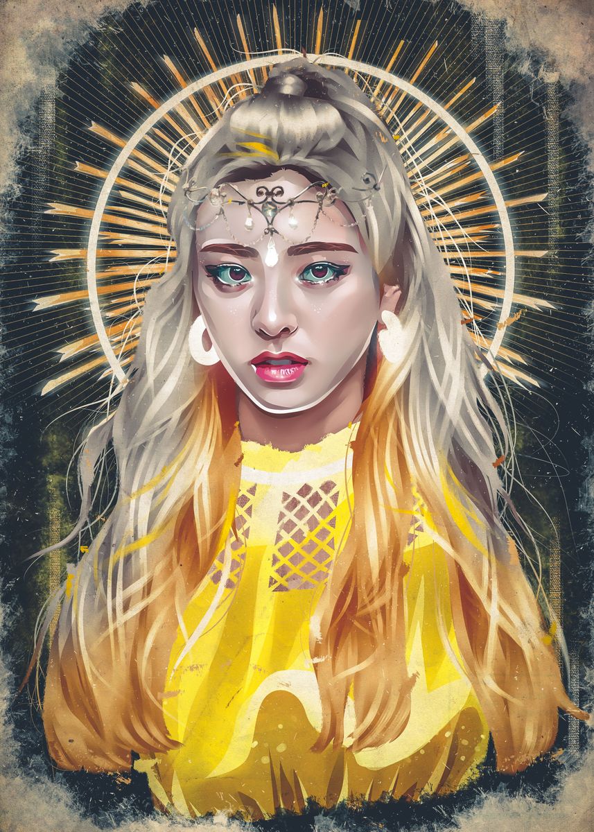 'ITZY YUNA' Poster, picture, metal print, paint by Marlowe Art | Displate