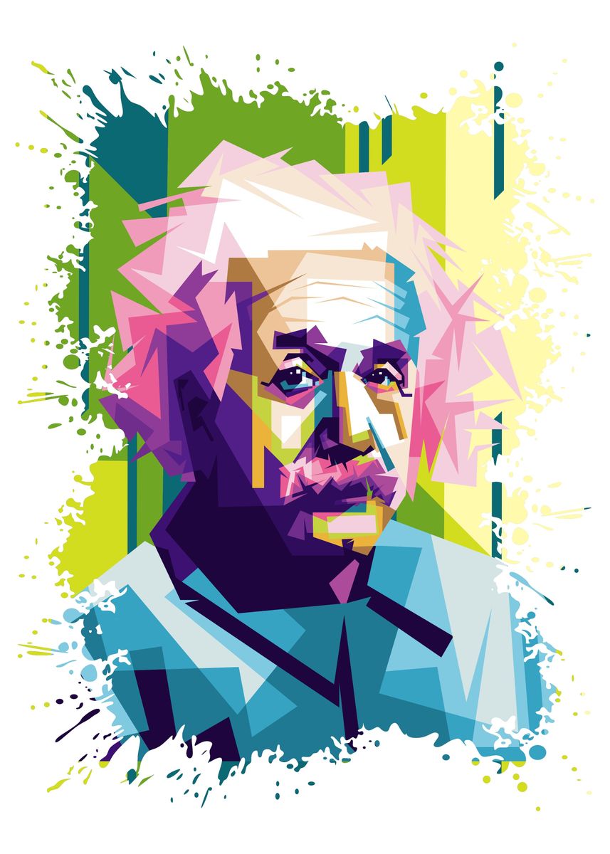 'Albert Einstein' Poster, picture, metal print, paint by Dede ...