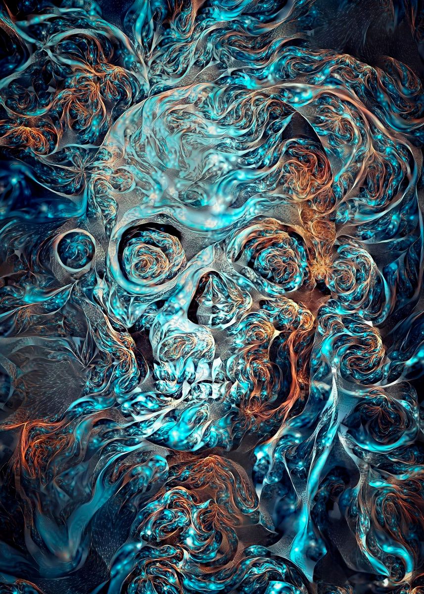 'Magic skull' Poster, picture, metal print, paint by Bruce Rolff | Displate