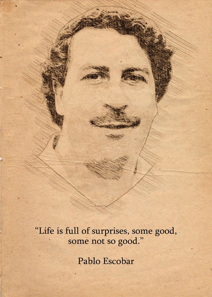 'pablo escobar ' Poster, picture, metal print, paint by Desy Wulandari ...