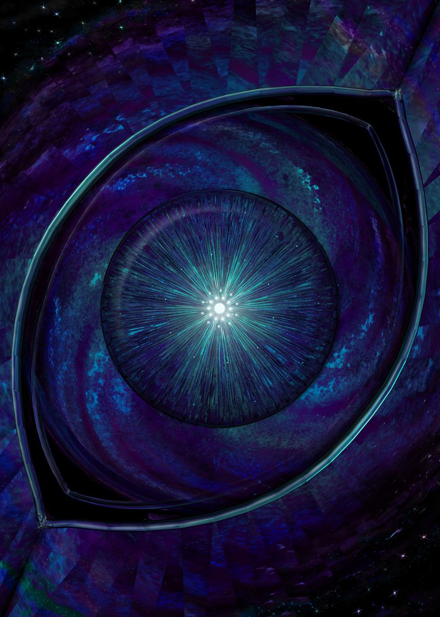 'Galactic Eye' Poster, picture, metal print, paint by NoNNee | Displate