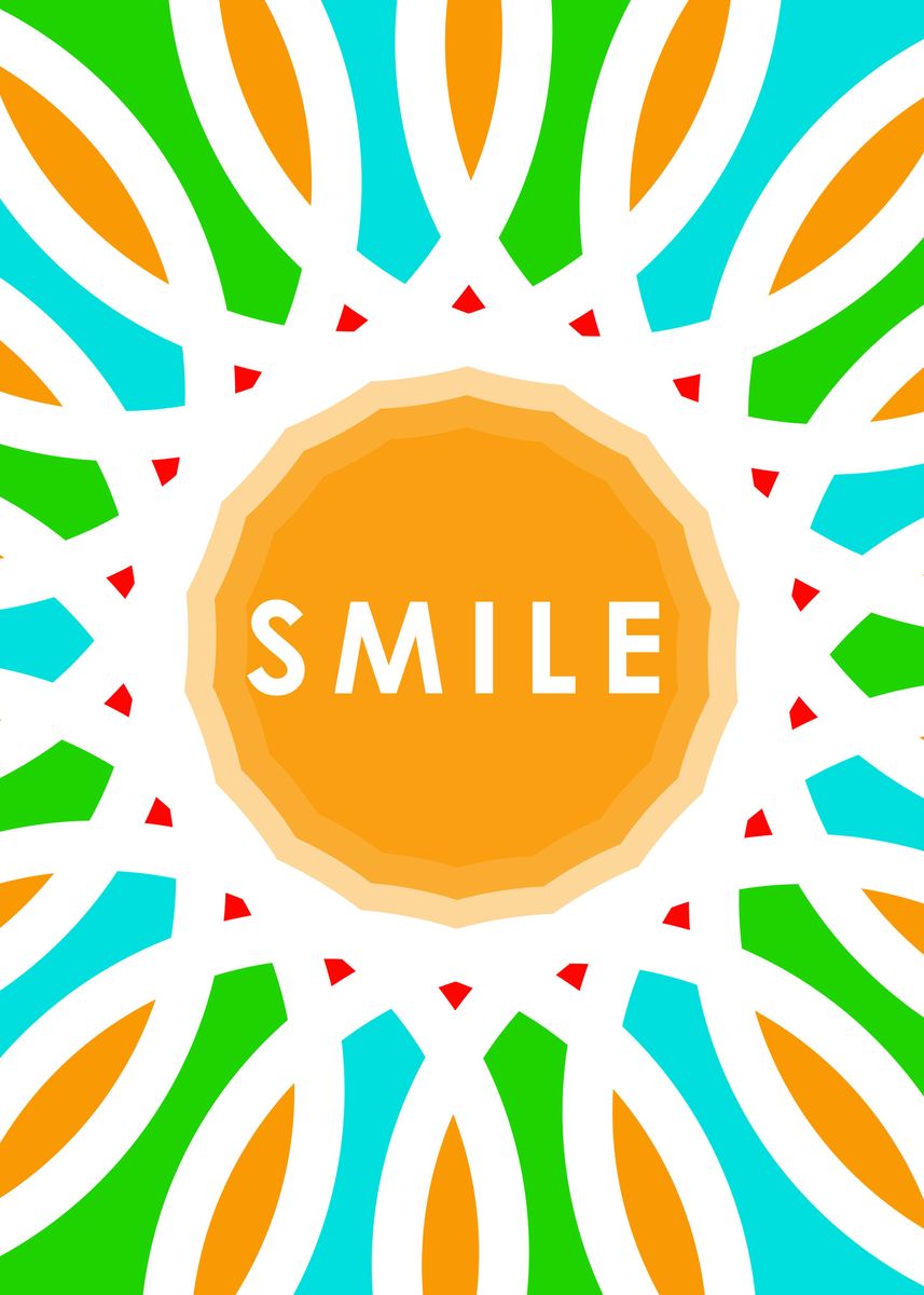 'Smile text art' Poster, picture, metal print, paint by Uda Buyung ...