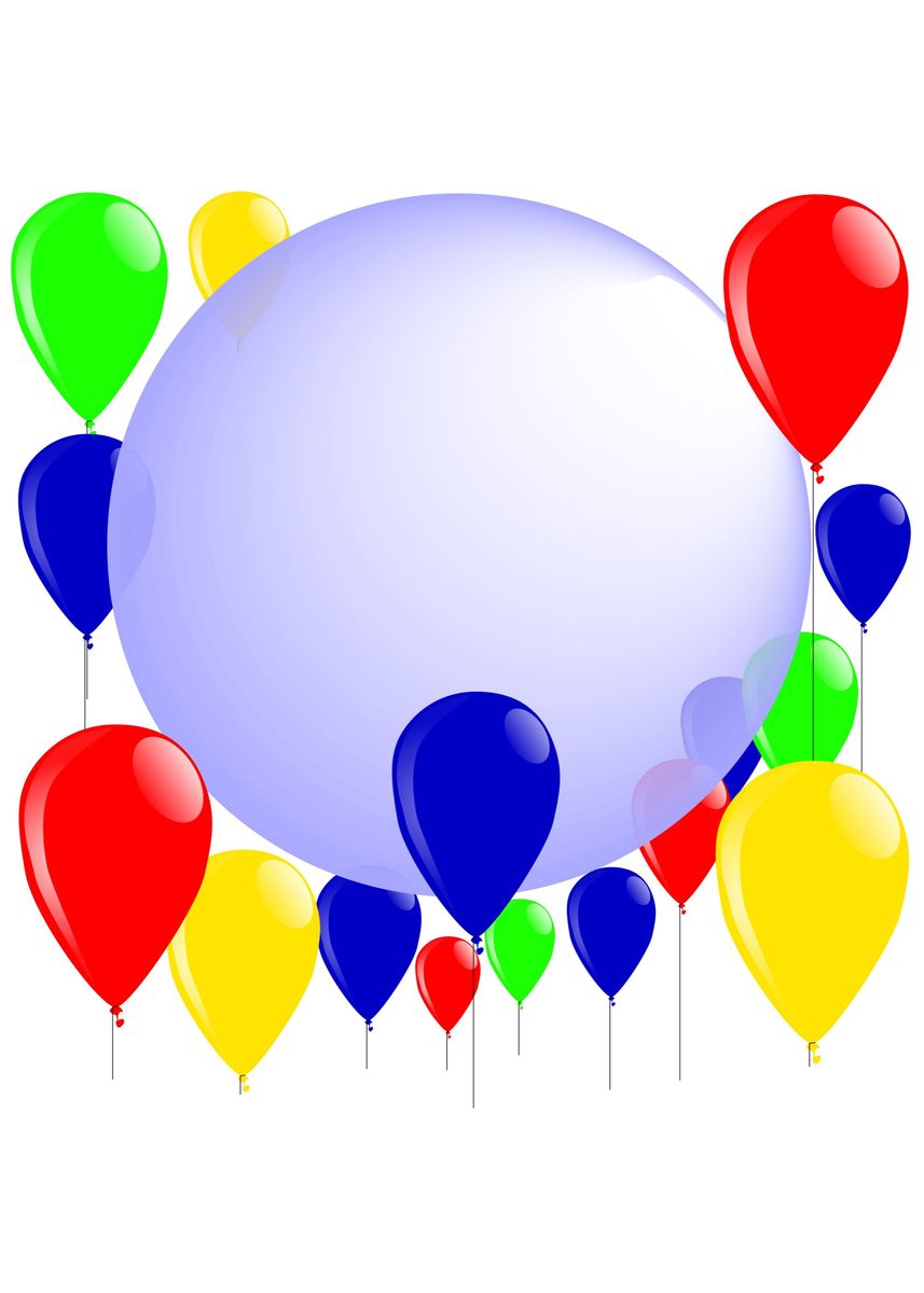 'Balloons and Ball' Poster, picture, metal print, paint by HomeStead ...
