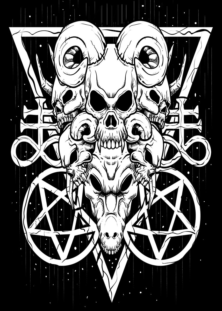 'Forms of Demons' Poster, picture, metal print, paint by tomas zilmar ...