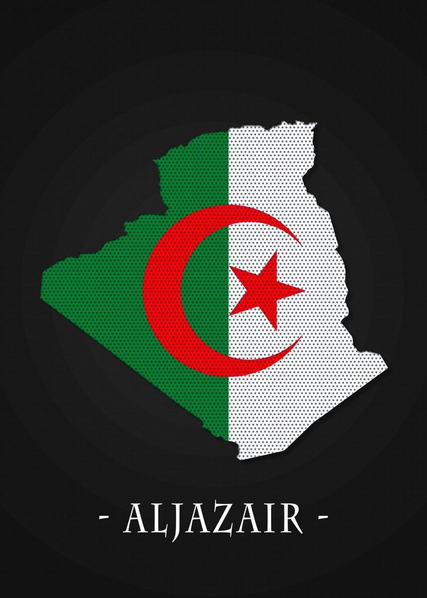 'Map County Aljazair' Poster, picture, metal print, paint by MK Store ...