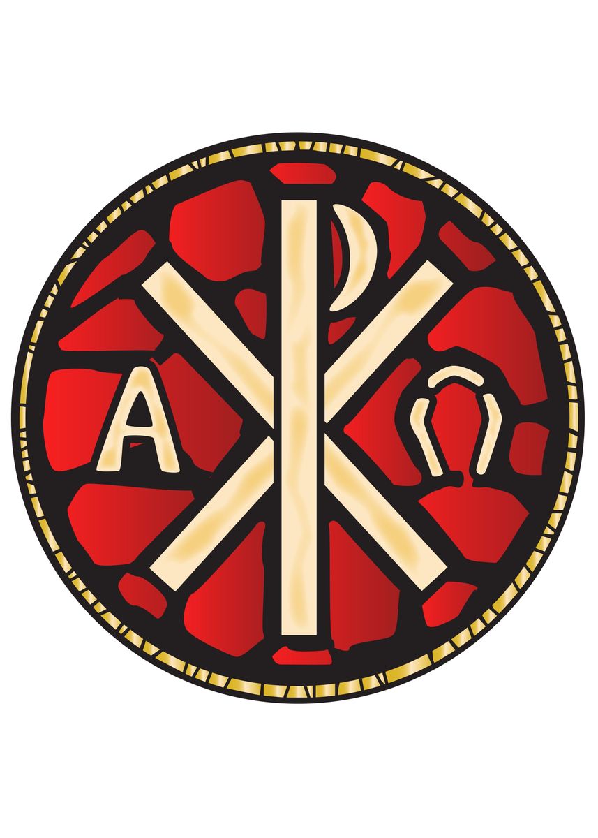 'Alpha Omega Glass Window' Poster, picture, metal print, paint by ...