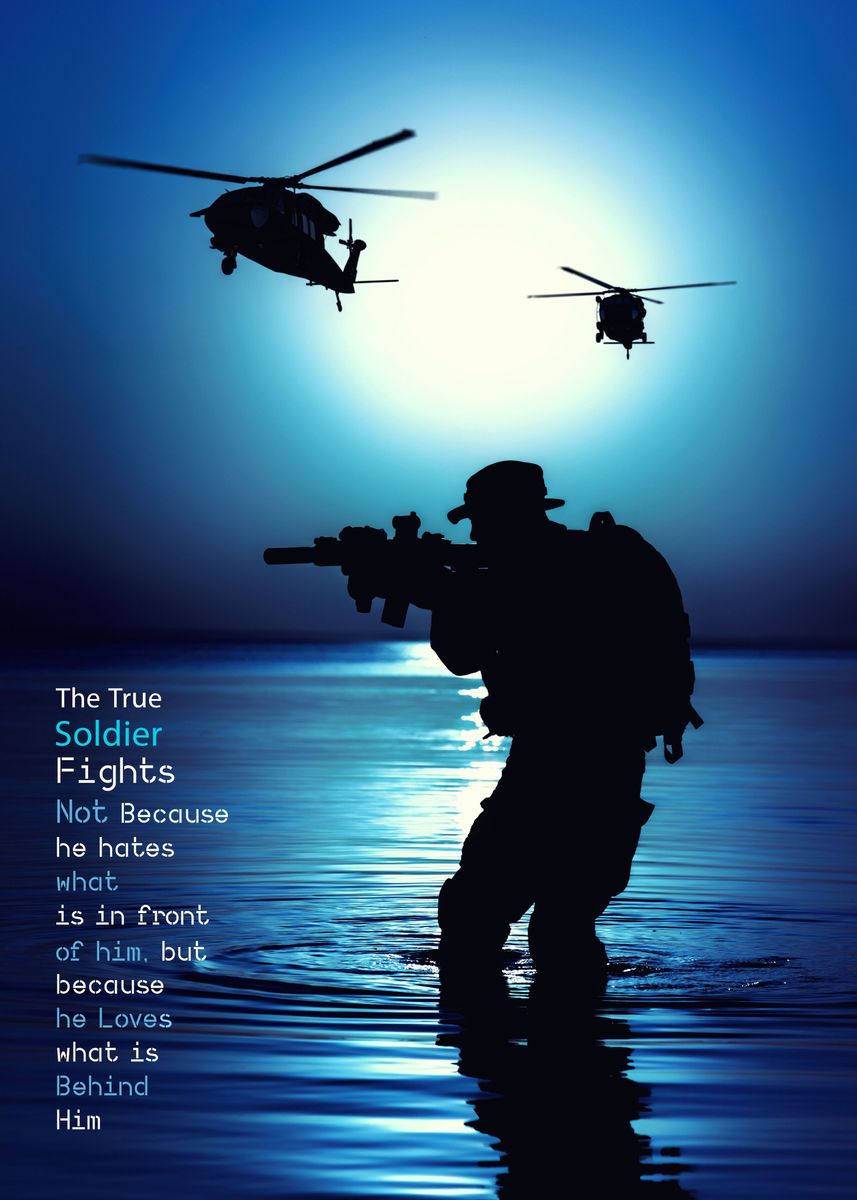 'True soldier' Poster, picture, metal print, paint by Getmilitaryphotos ...