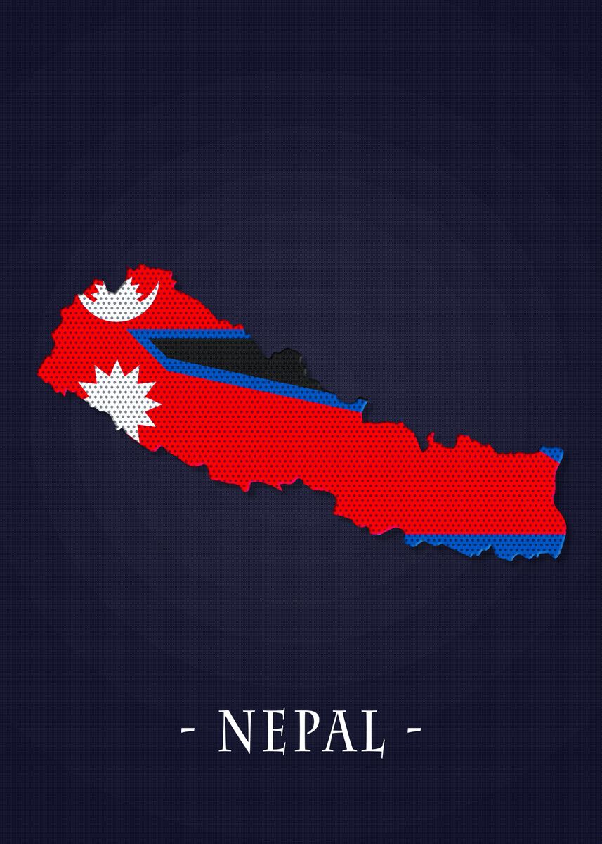 'Map County Nepal' Poster, picture, metal print, paint by MK Store ...