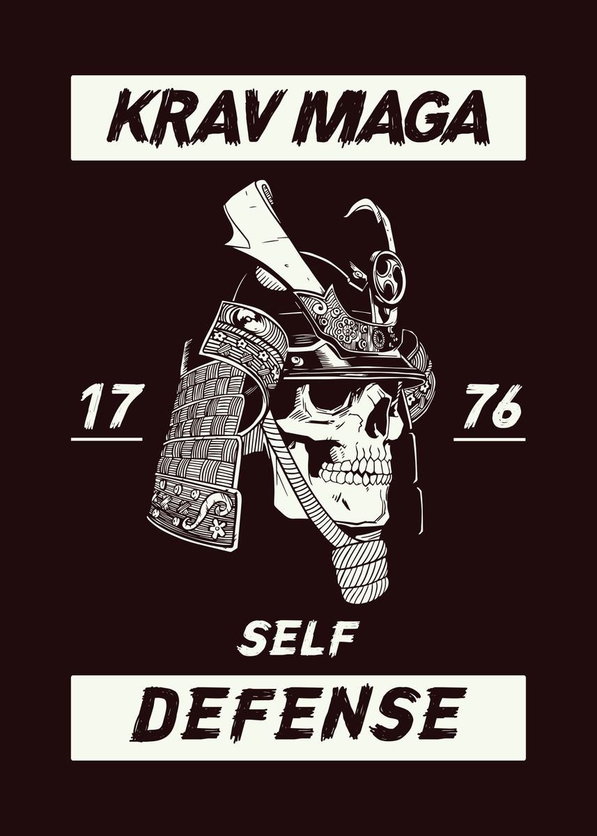 'KRAV MAGA SELF DEFENSE' Poster, picture, metal print, paint by ...