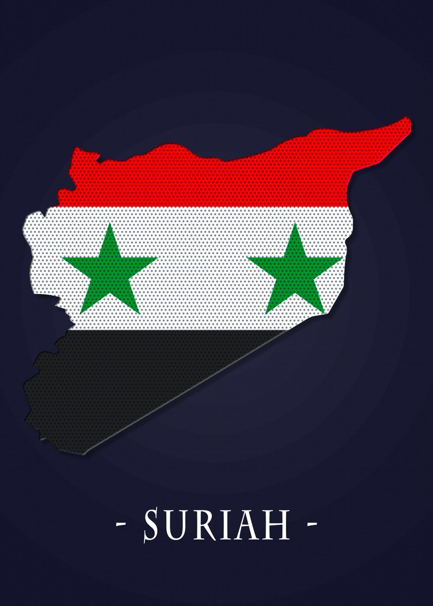 'Map County Suriah' Poster, picture, metal print, paint by MK Store ...