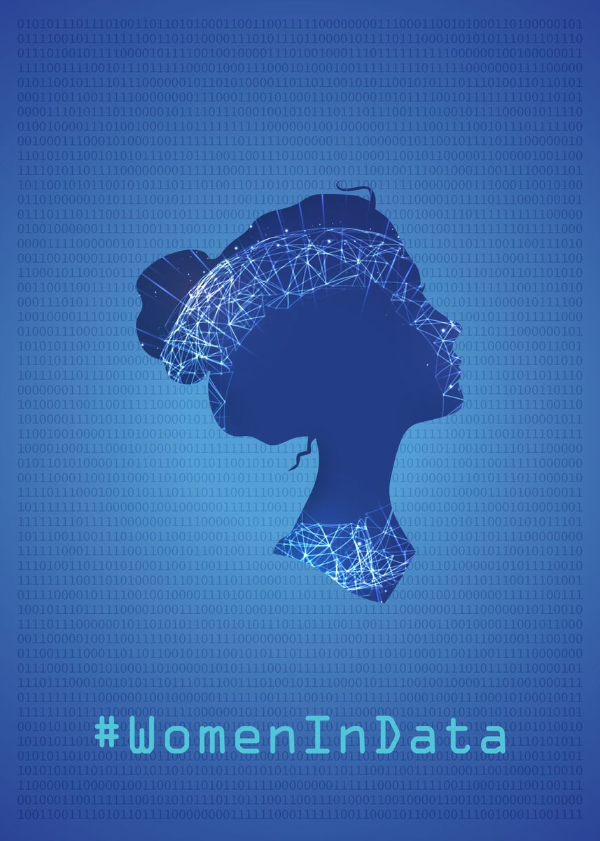 'Women in Data Science' Poster, picture, metal print, paint by Mohamed ...