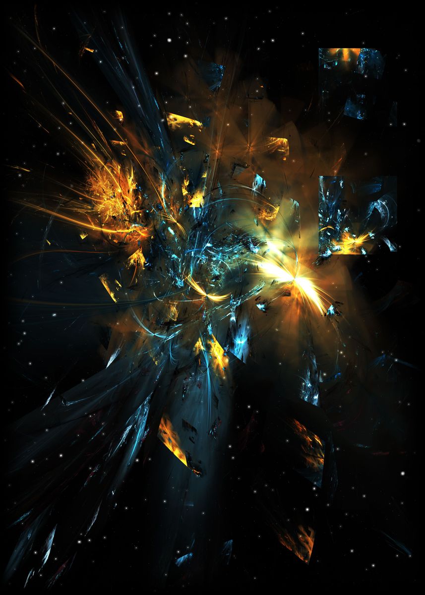 'Exploded starship' Poster, picture, metal print, paint by Sarcastic ...