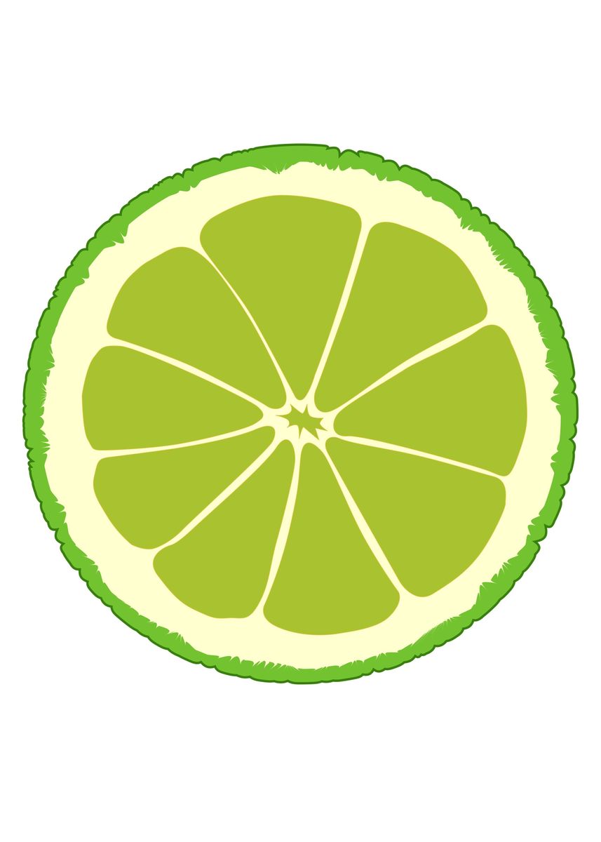 'Lime Slice' Poster, picture, metal print, paint by HomeStead Digital ...