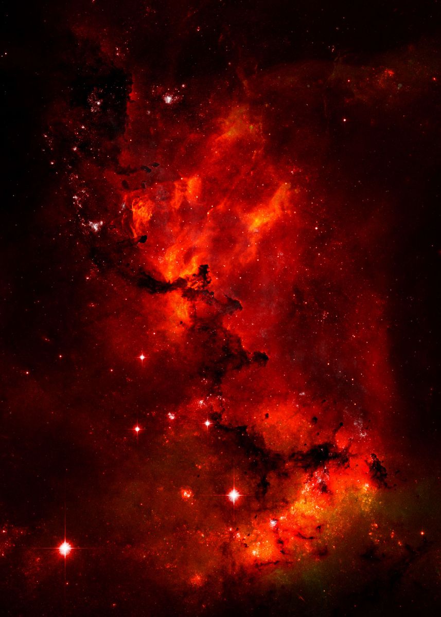 'Calming Red Universe' Poster, picture, metal print, paint by faxe ...