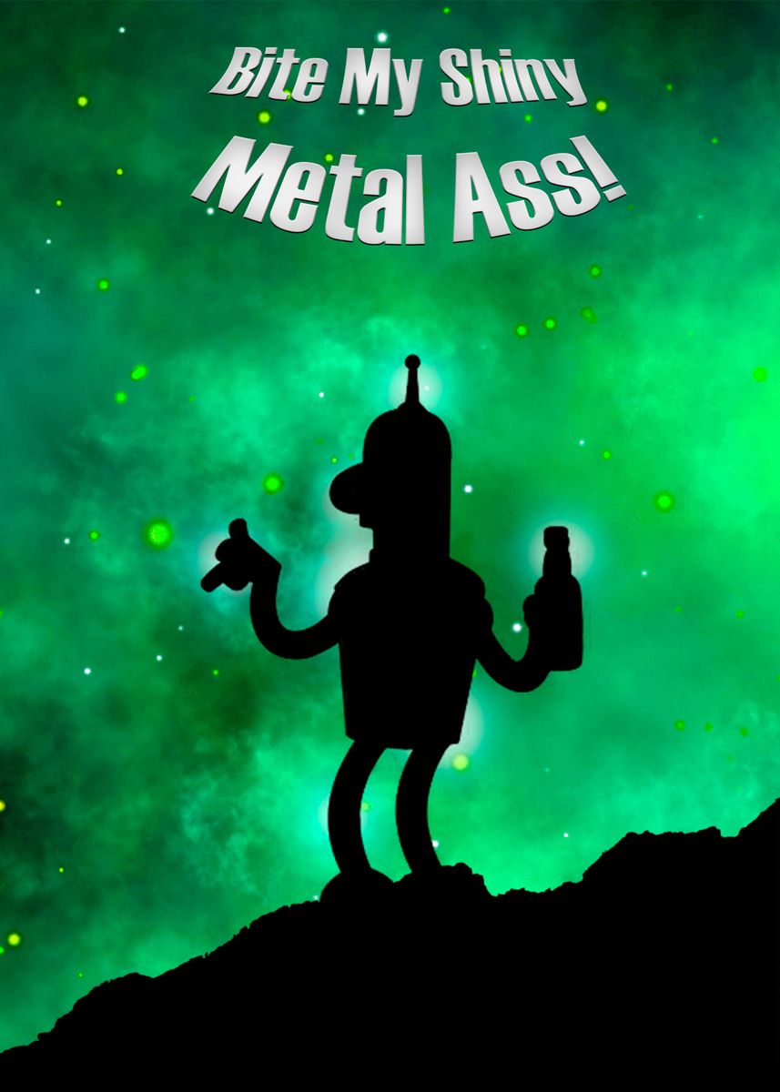 'GrEen Bender' Poster, picture, metal print, paint by Taffy | Displate