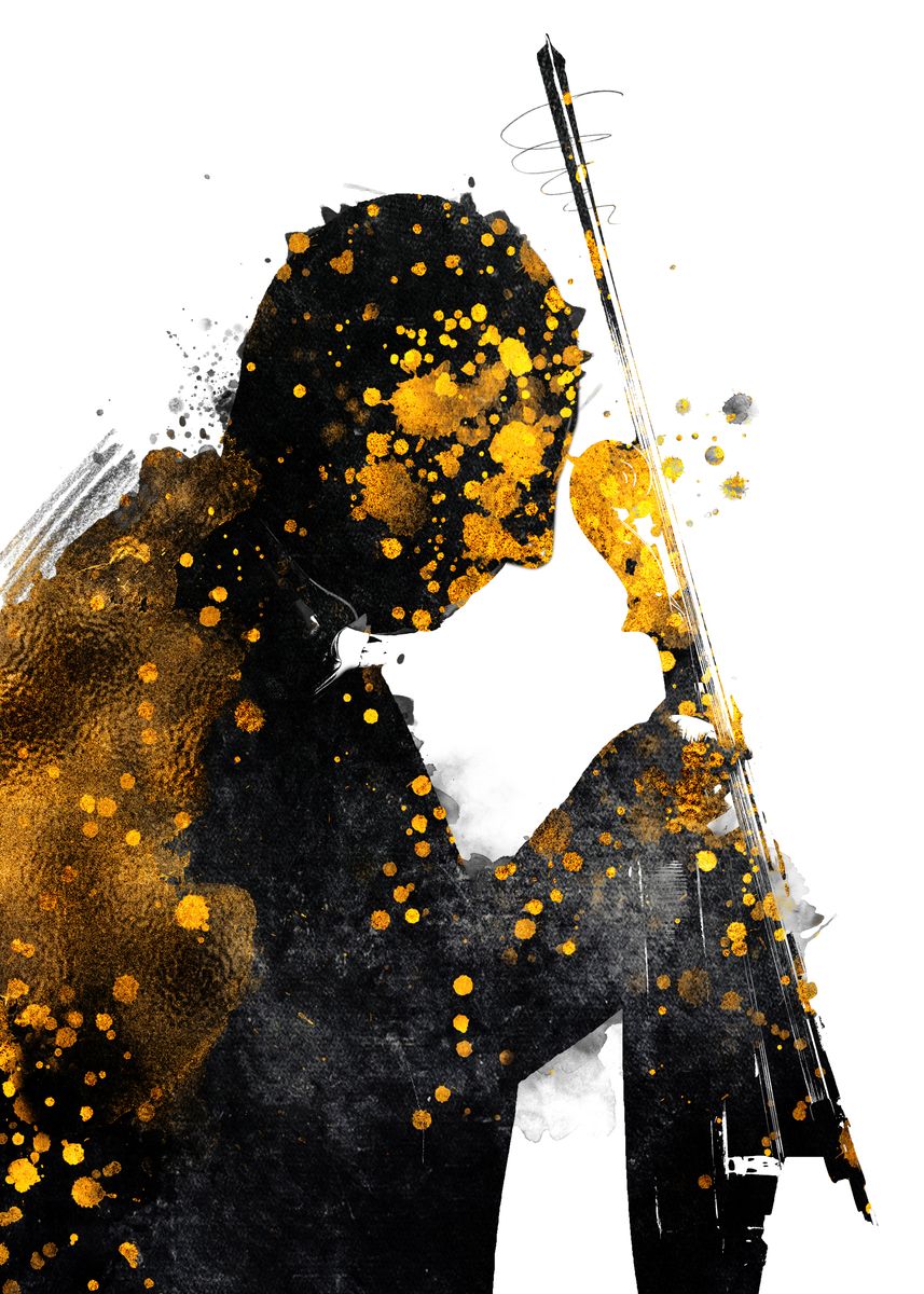 'Violinist' Poster, picture, metal print, paint by JBJart Justyna ...