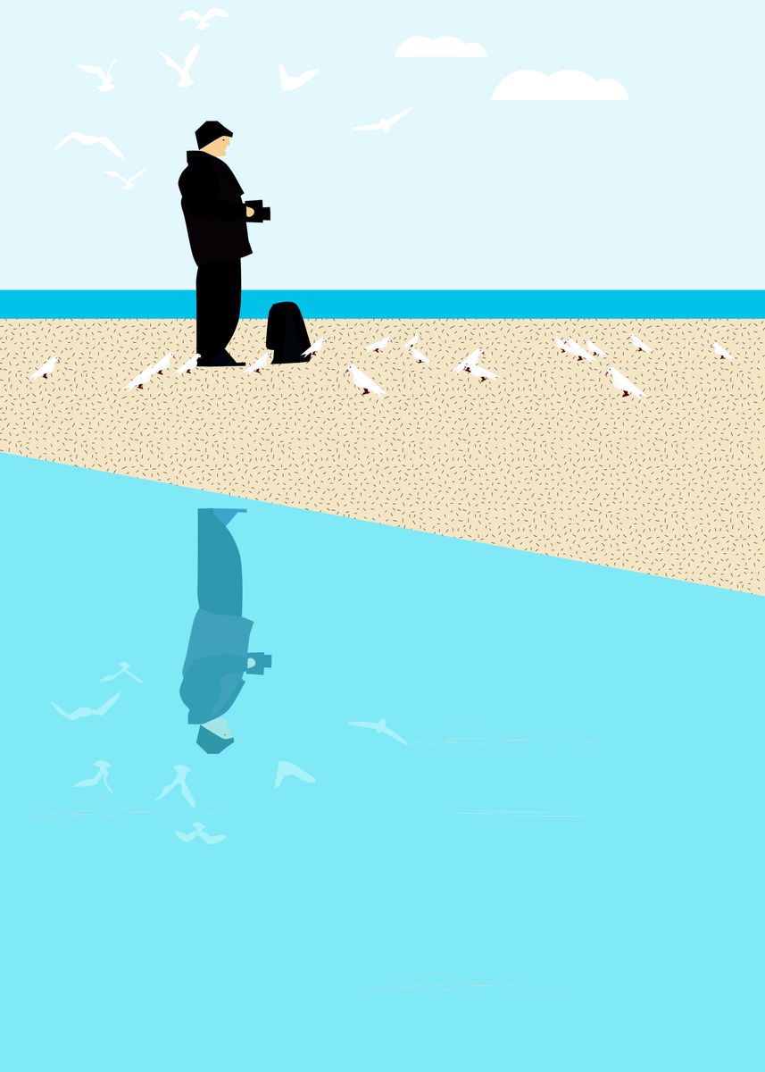 'Sea and beach' Poster by Michal Eyal | Displate