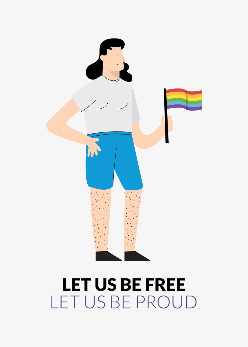 'LGBT Let us be free ' Poster by Lucky Art | Displate