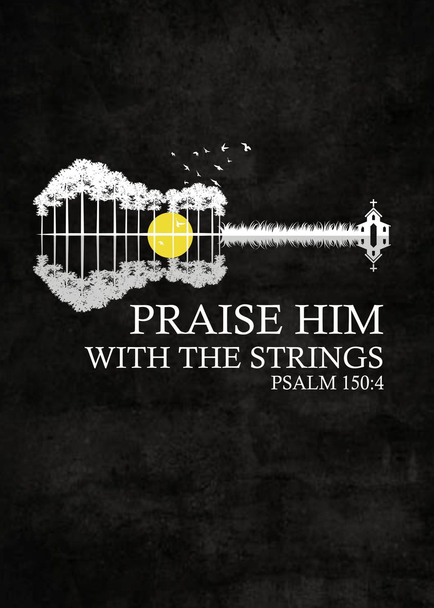 'Christian Guitar Worship' Poster, picture, metal print, paint by ...