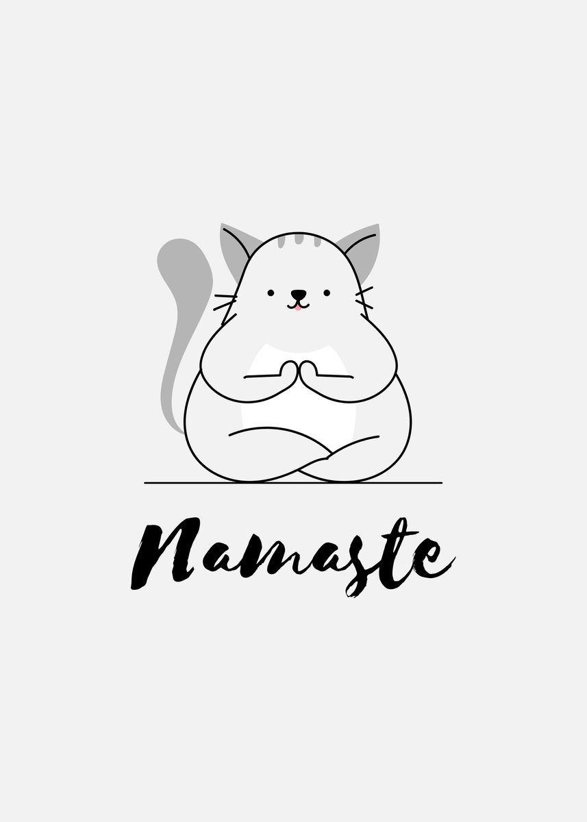 'Namaste' Poster, picture, metal print, paint by Lucky Art | Displate