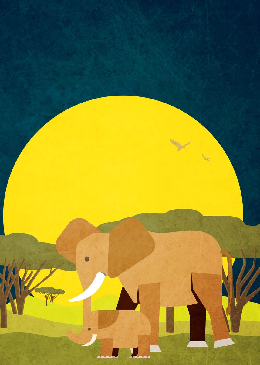 'Africa' Poster, picture, metal print, paint by Michal Eyal | Displate